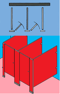 Free Standing - Floor Mounted - Plastic Laminate Partitions | All ...