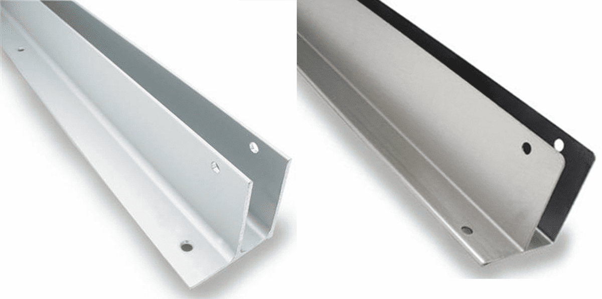 57 1/2" Full Height Pilaster One Ear Bracket - Aluminum, Stainless ...