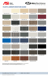 Plastic Laminate Toilet Partition Color Chart | All Partitions
