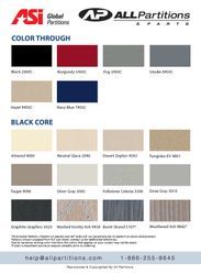 Phenolic Bathroom Partition Color Charts | Accurate, Global, Hadrian