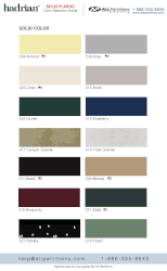 Solid Plastic Colors | All Partitions & Parts