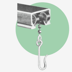 Hospital Cubicle Track and Hooks | All Partitions & Parts