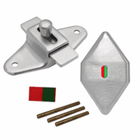 Slide Latch with Occupied Indicator - Offset - Satin Stainless Steel ...