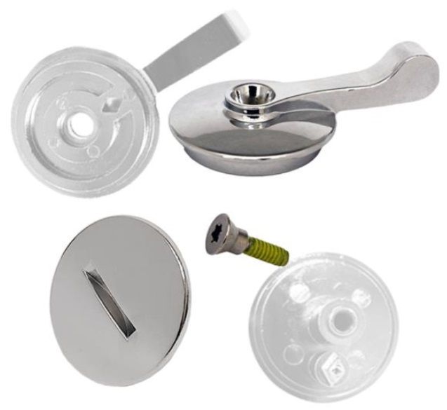 Flushmetal Hardware: Latch Knob and Cover Set w/ Screw | All Partitions