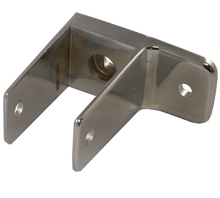 One Ear Chrome Bracket for Panel/Pilaster - 1.5" High | All Partitions