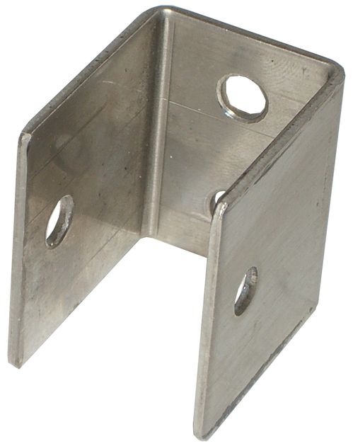 Panel/Pilaster "U" Bracket, 1.5" High | Restroom Partition Hardware