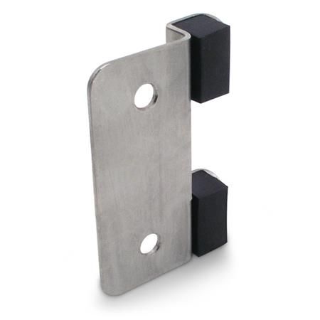 Restroom Stall Door Latch: Stainless Steel Bumper | All Partitions