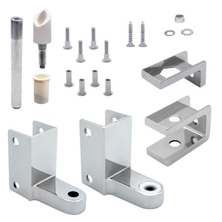 Top and Bottom Hinge Set for 1" Doors & Pilasters | All Partitions & Parts