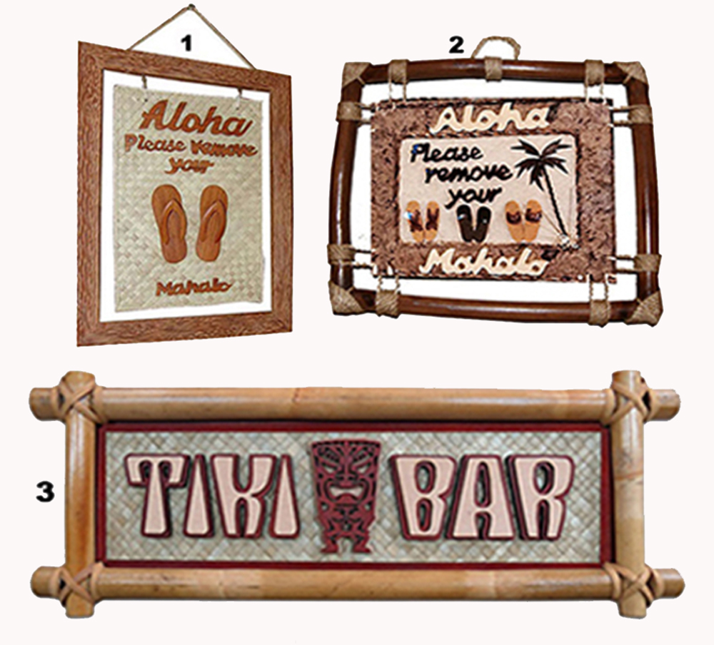 Wall or Door Bamboo Signs