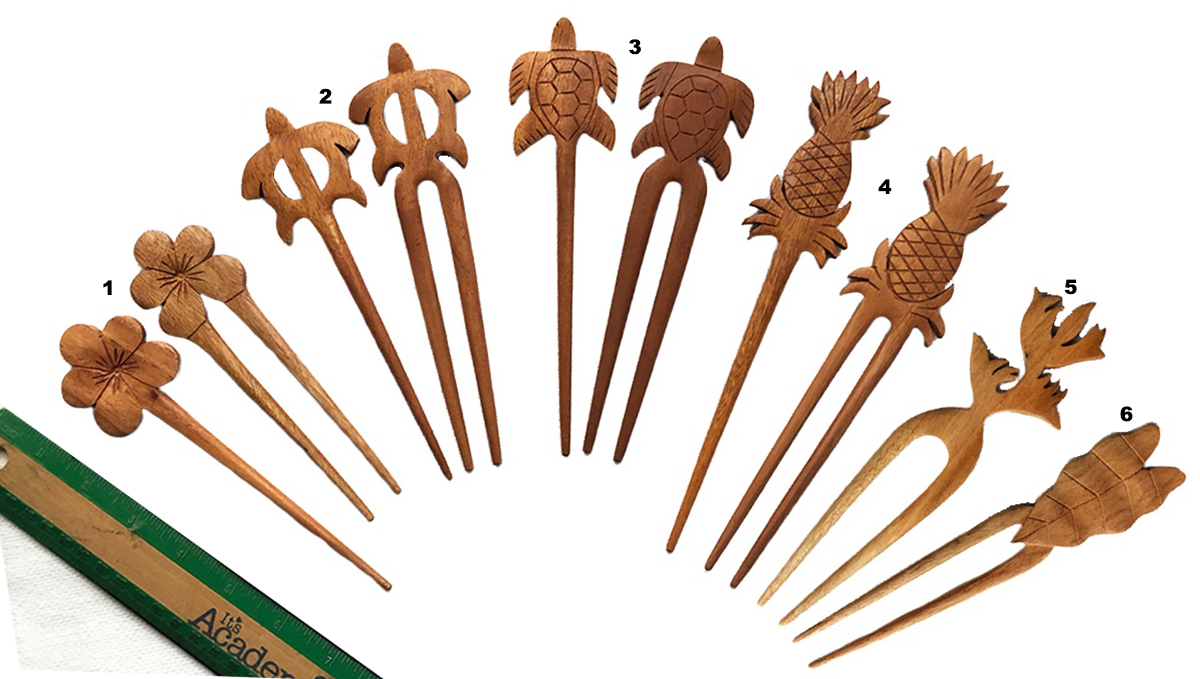Hawaiian Hair Picks, Hair Pieces