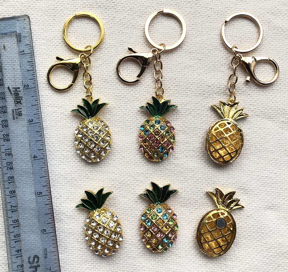 Pineapple Key Chains and Magnets "Free Shipping"