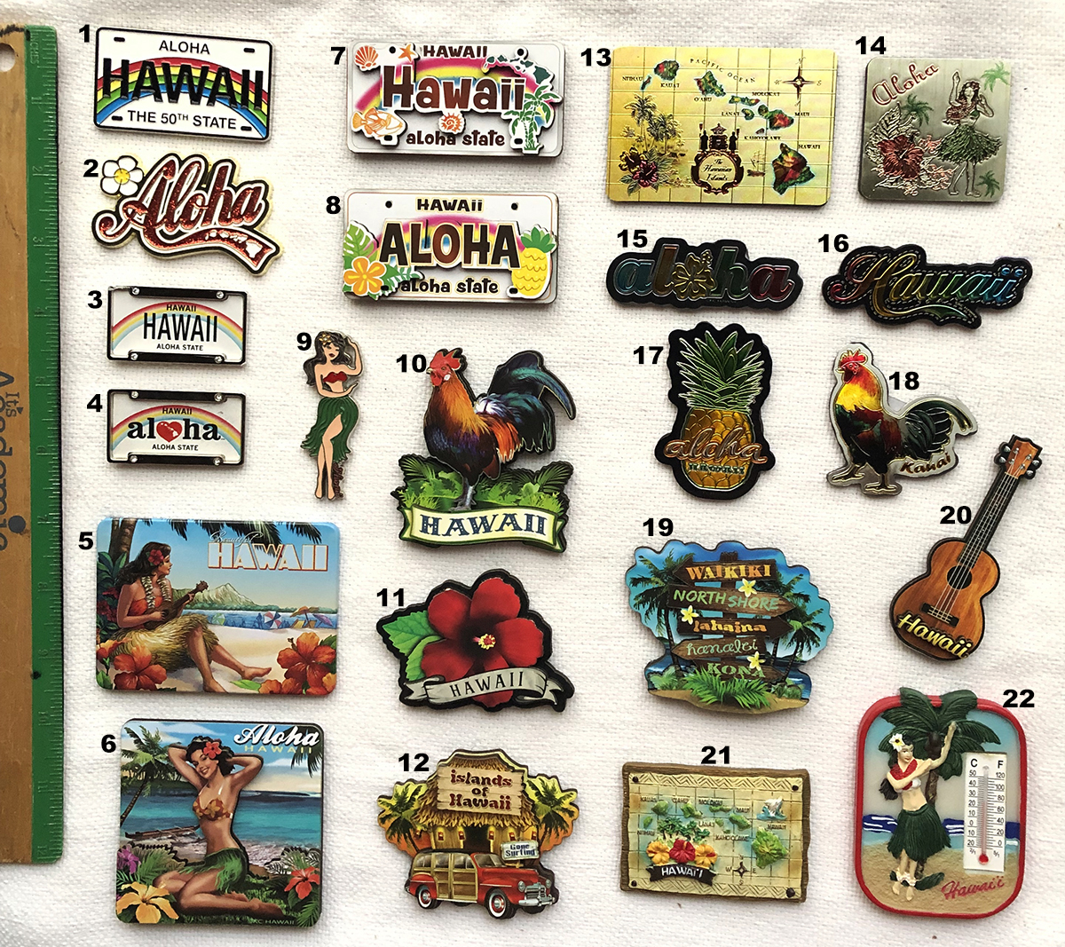 Hawaiian Icons Magnets