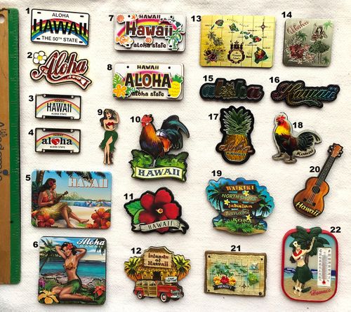Hawaiian Icons Magnets