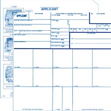 Lightning Powder 100 Applicant Fingerprint Card FD-258