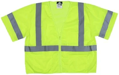 Hi-Vis Reflective Lime Safety ANSI 3 Class Vest