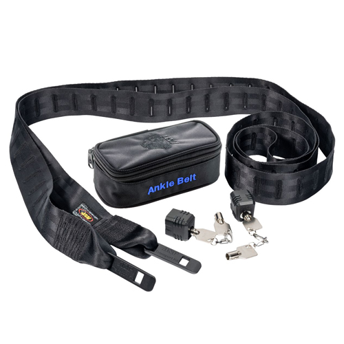Strong and Long Restraining Ankle Belt for Prisoner Transport
