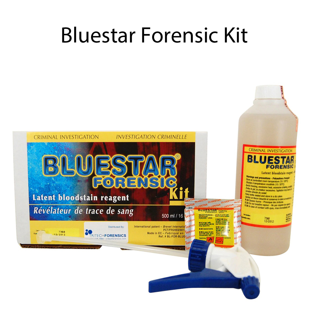 Bluestar Forensic Kit contains quick-dissolving