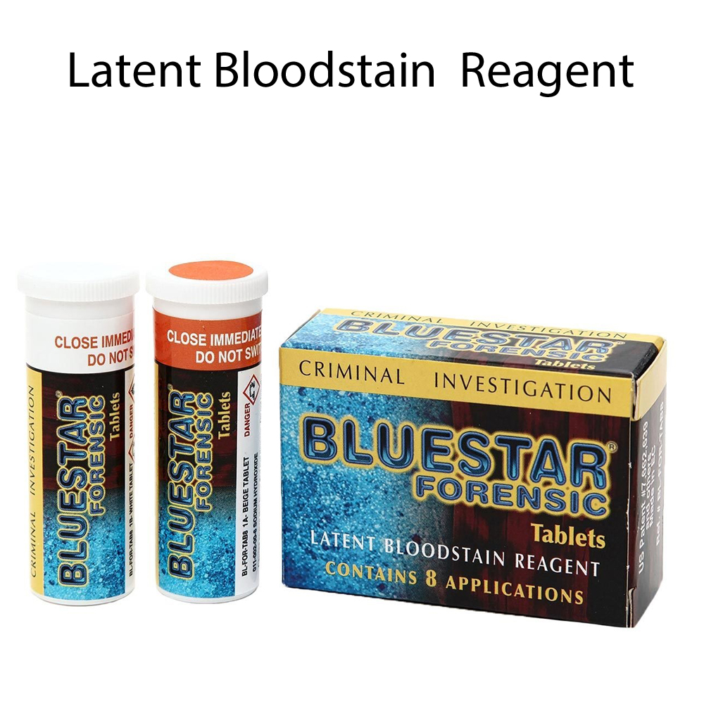 Bluestar Latent Bloodstain Reagent creates a bright