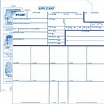 Common fingerprint cards for applicant FD-258, booking, palm and ...