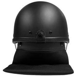 Riot Control Helmet with Steel Grid Face and Head Shield