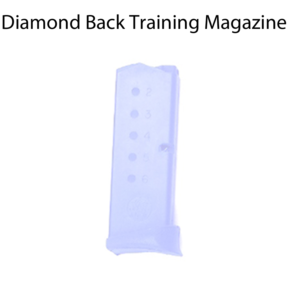 Diamond Back Blue Training Gun Magazine is a detailed