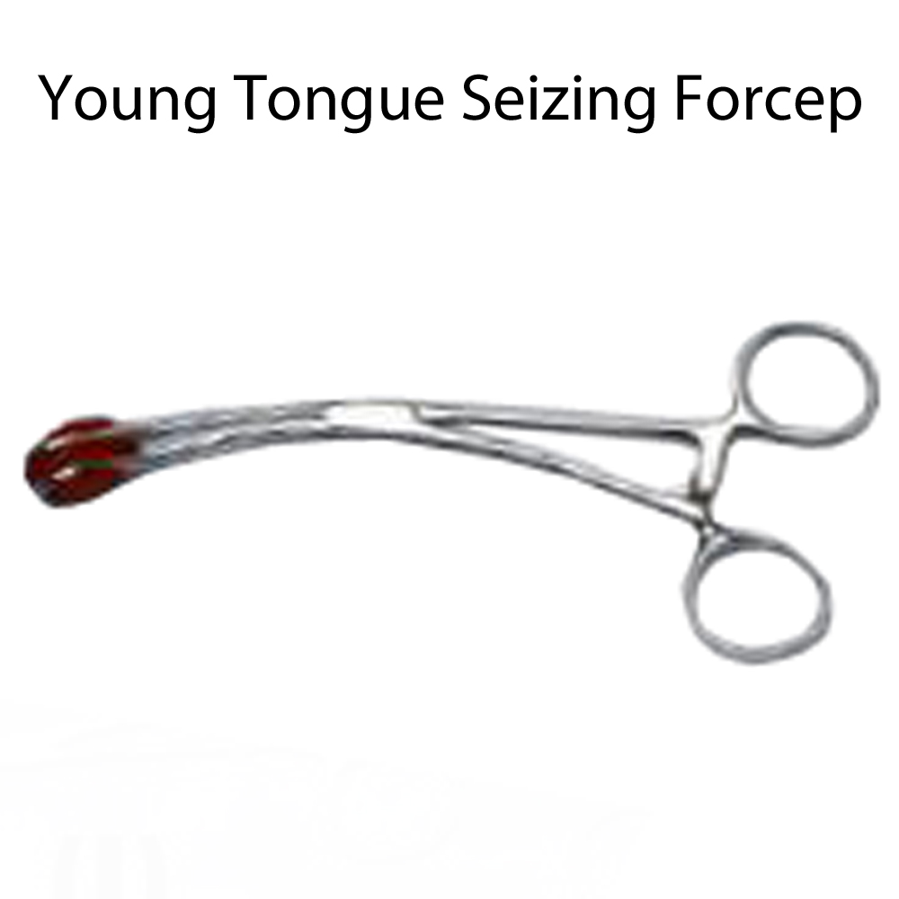 EMI Young Tongue Seizing Forceps with rubber inserts