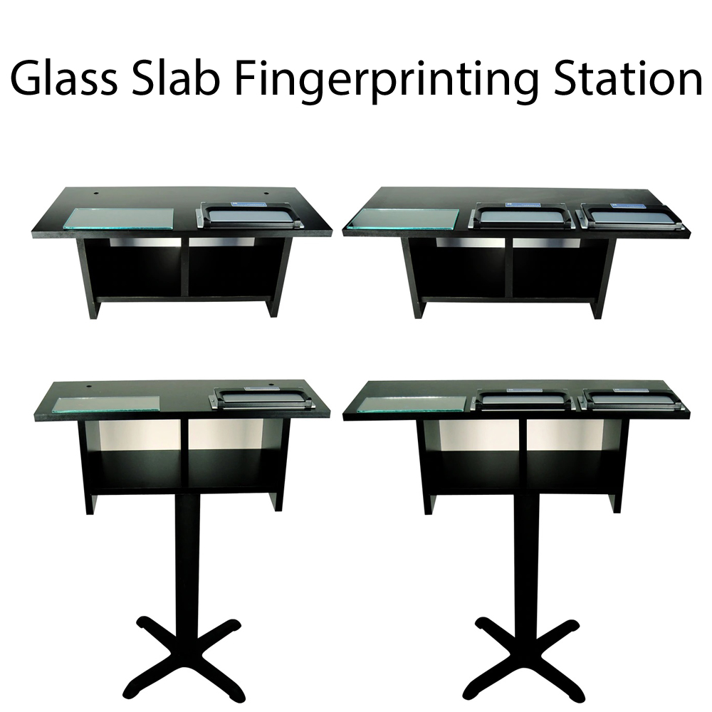 Glass Slab Fingerprinting Stations hold multiple
