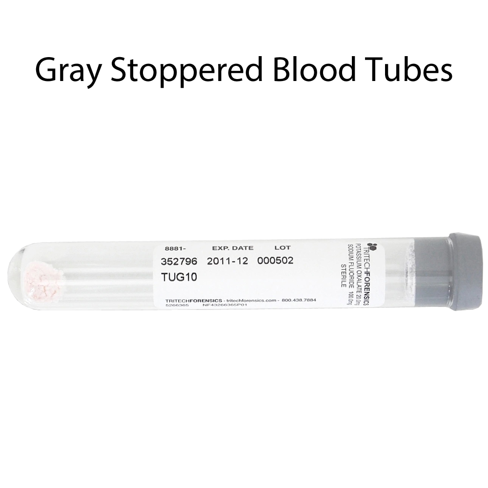 Gray-Stoppered Blood Tubes offer the medical