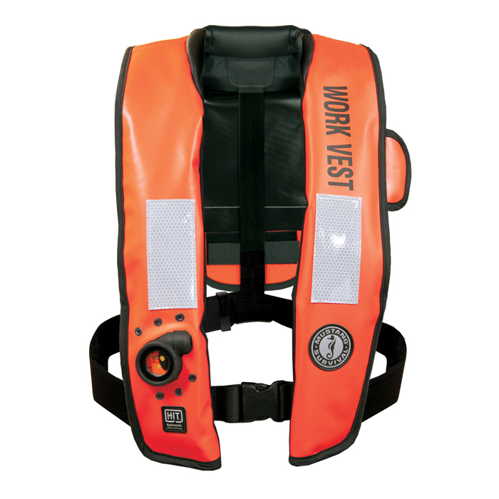 The Mustang Survival MD3188 Hydrostatic Inflatable Work Life Vest with ...
