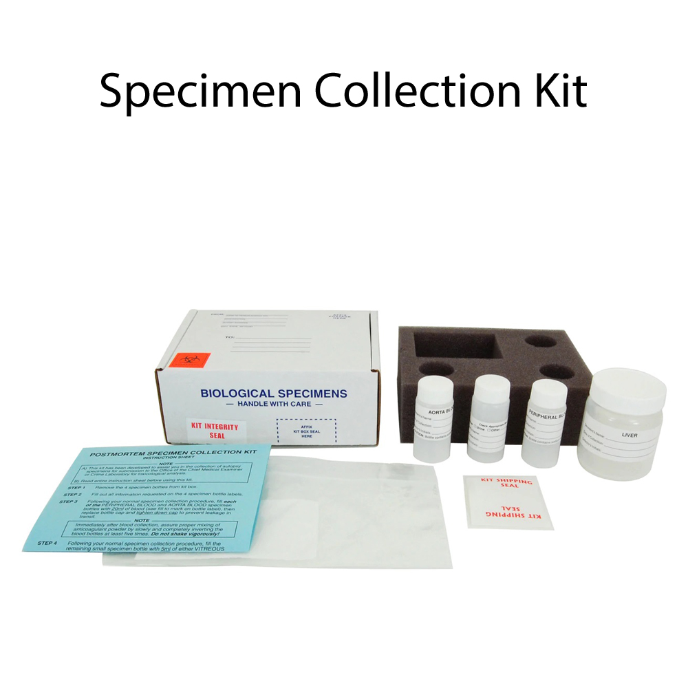 Postmortem Specimen Collection Kit helps the investigating