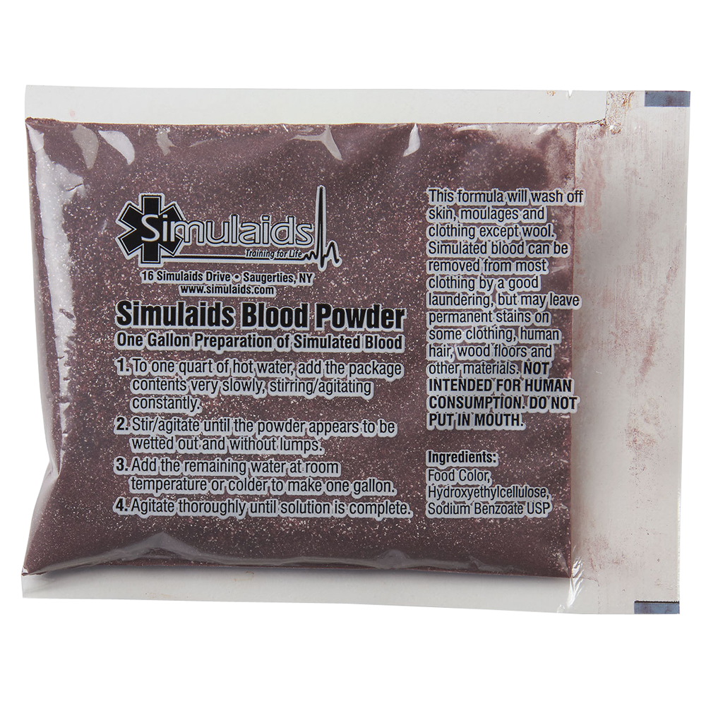 Simulaids Simulated Blood Powder Package
