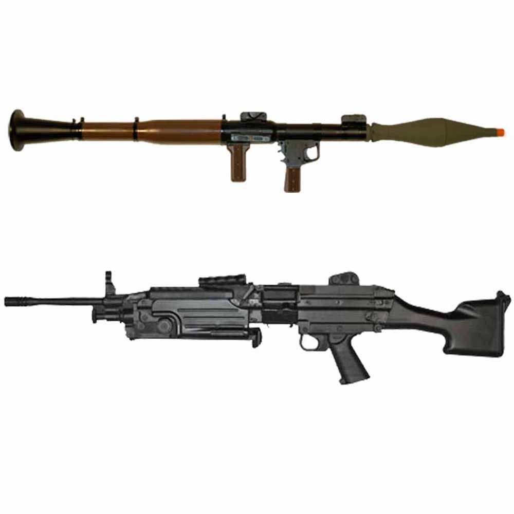 BlueGuns Training Machine Guns/Rocket Launcher