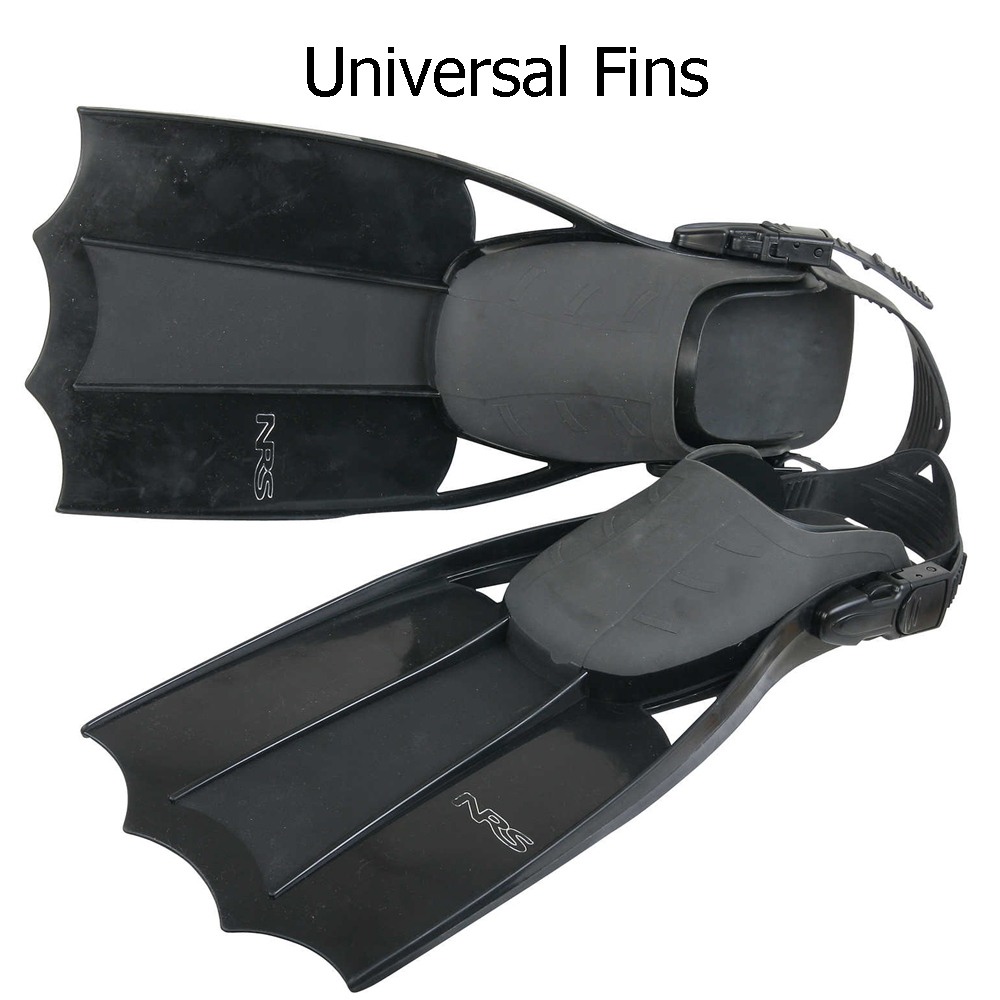 NRS Universal Fins Black is designed for swiftwater rescue ...