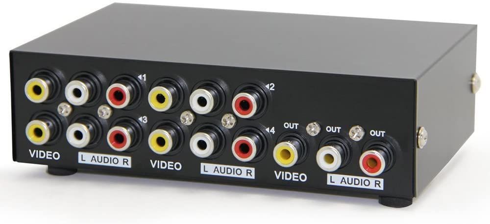 4 In 1 Out Composite Video Audio Switch
