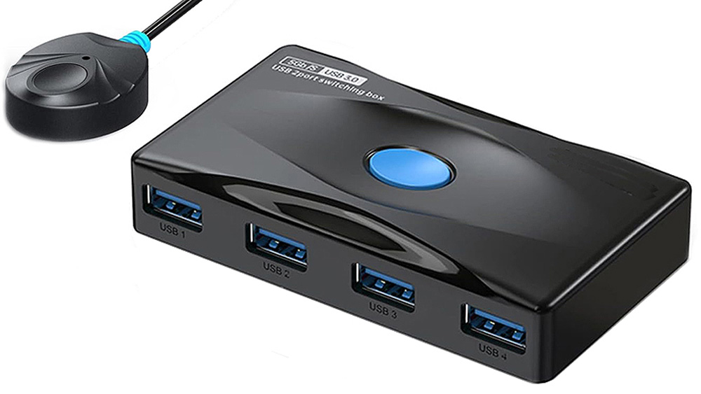 USB 3.0 Device Sharing Switch With 2 Of USB 3.0 Inputs And 4 Of USB 3.0 ...