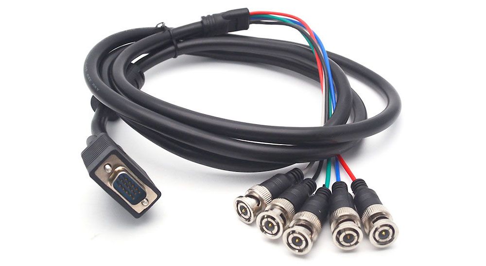 Premium 15-pin VGA to 5 BNC RGBHV Video Cable