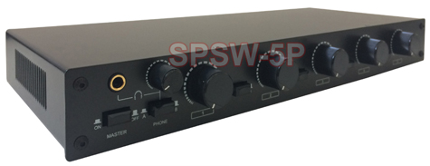 Professional 5-Zone Stereo Speaker Distribution Controller With Volume ...