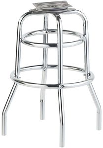 2-Ring Chrome Bar Stool Frame