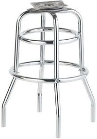 2-Ring Chrome Bar Stool Frame