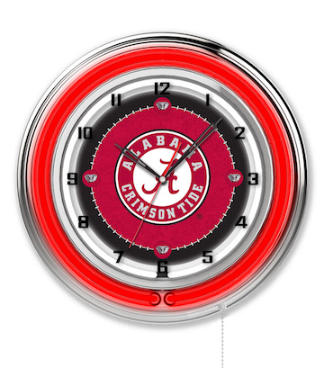 Alabama Neon Clock 19"