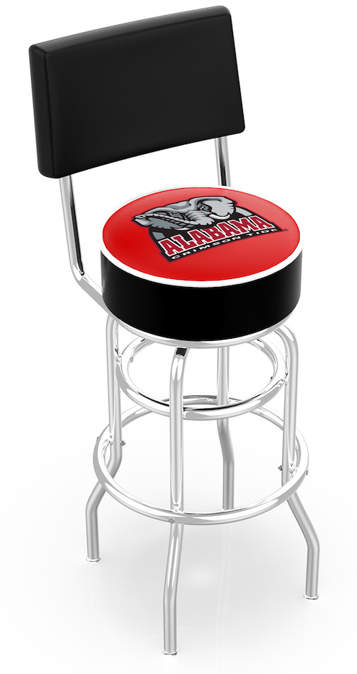 Alabama Logo Seatback Bar Stool
