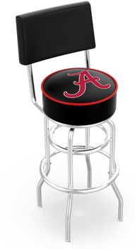 Alabama Logo Seatback Bar Stool