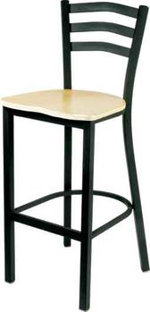 Bent Ladder Back Bar Stool