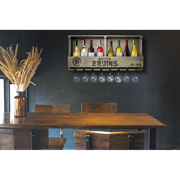 Boston Bruins Reclaimed Bar Rack