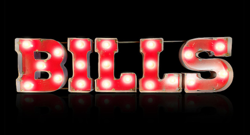 Buffalo Bills Recycled Lighted Sign