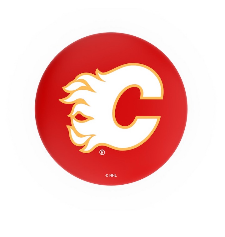 Calgary Flames Chrome Ring Swivel Stool
