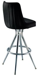 Channeled Back Bar Stool