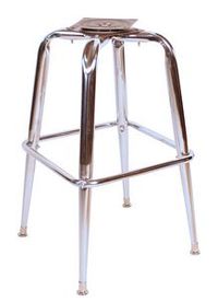 Chrome Squared Bar Stool Frame