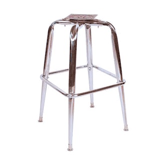 Chrome Squared Bar Stool Frame