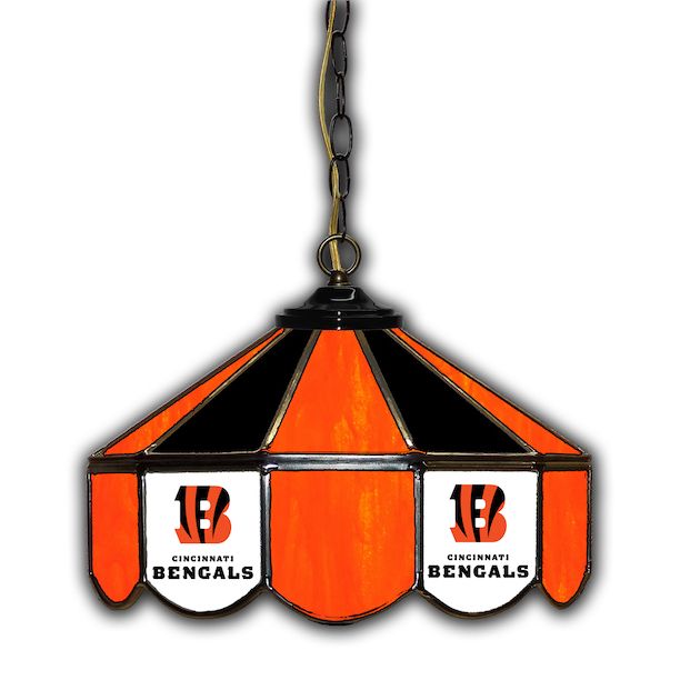 Cincinnati Bengals 14" Stained Glass Pub Light